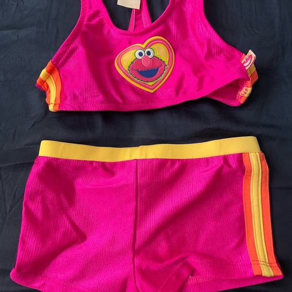 Sesame Street | Swim | Toddler Girl New Sesame Street Elmo 2 Pcs Swim ...